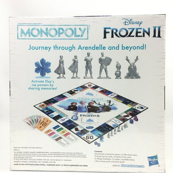 Hasbro | Toys | Disney Frozen 2 Monopoly Board Game Hasbro | Poshmark